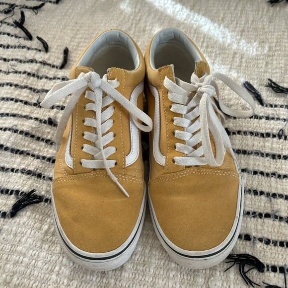 Vans | Shoes | Vans Mustard Yellow Sneakers With White Accents | Poshmark